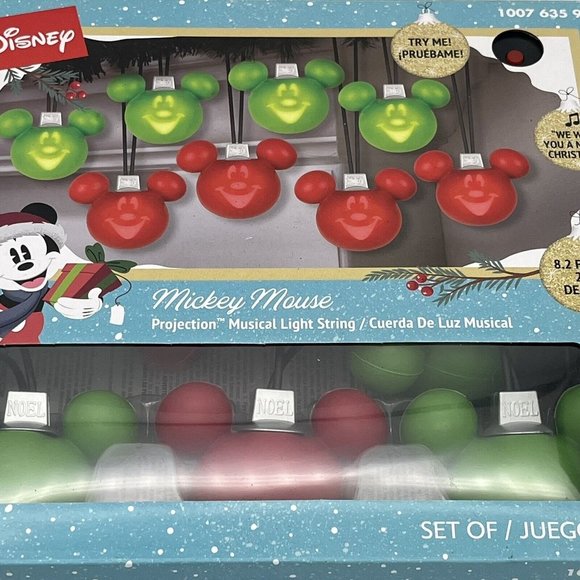Disney | Holiday | Mickey Mouse Projection Musical Light String 8 ...